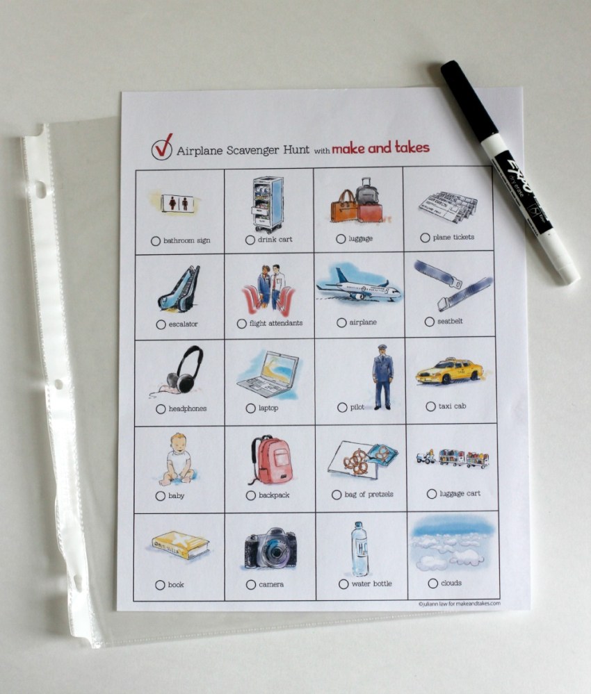 Printable: airplane scavenger hunt for kids - Alaska Airlines, Hawaiian ...