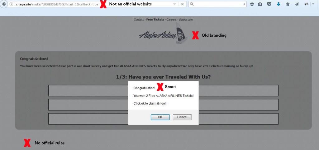 How to spot a scam ticket giveaway - Alaska Airlines, Hawaiian Airlines ...