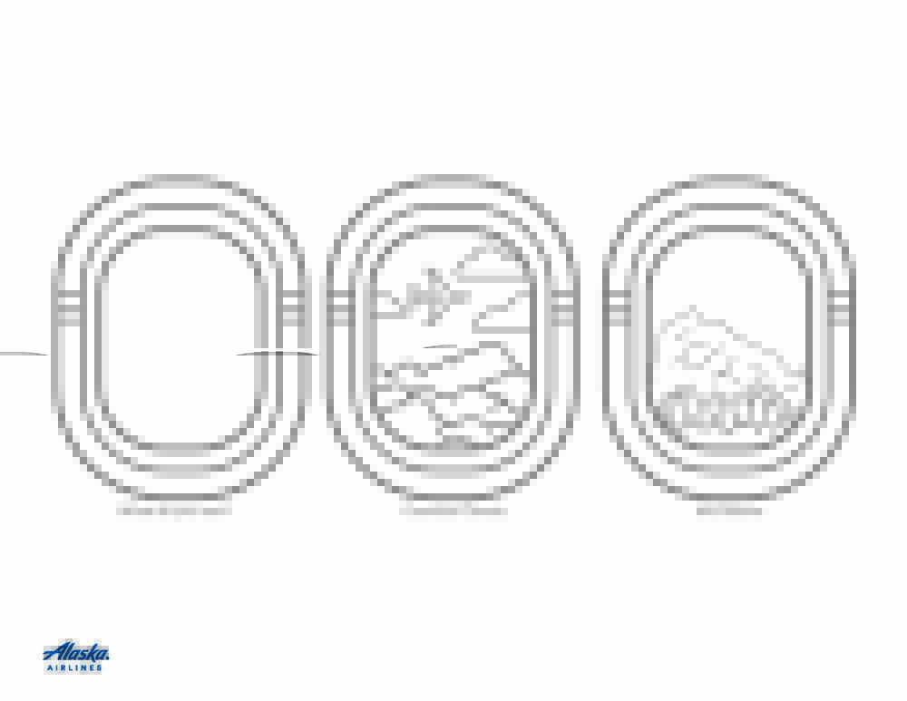 6 Alaska Airlines coloring pages you can color at home - Alaska ...