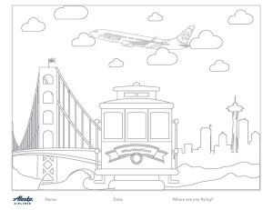 6 Alaska Airlines coloring pages you can color at home - Alaska ...